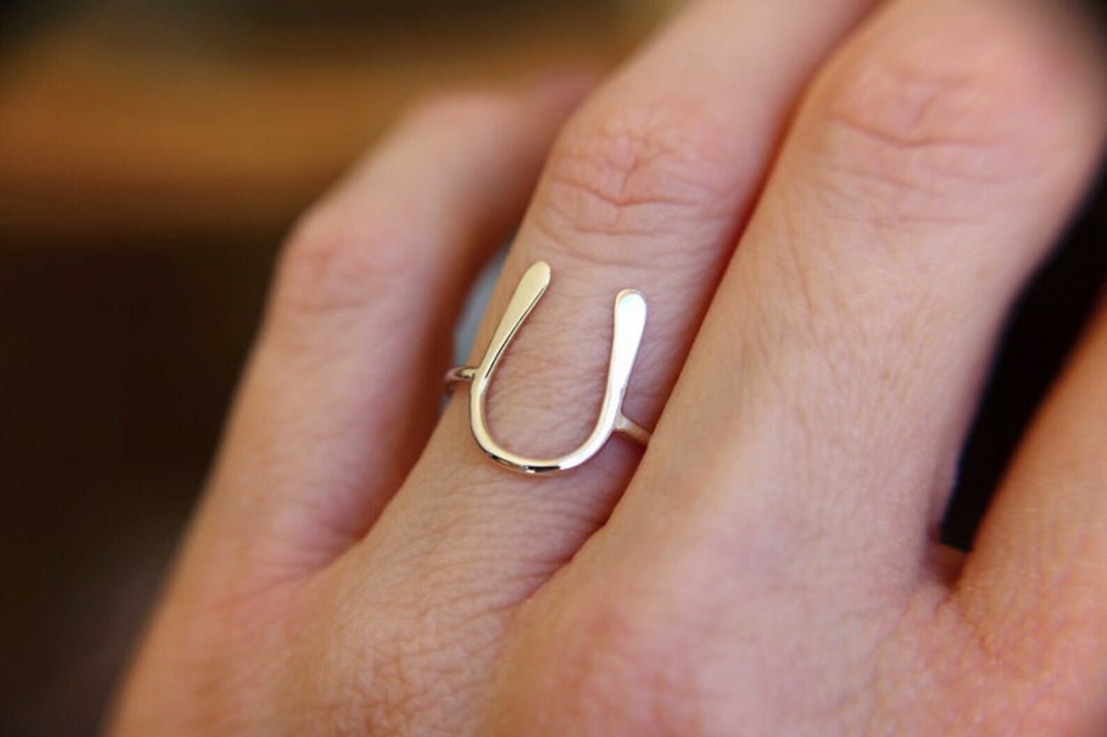 U Shape Ring Stacking Ring Small Ring Midi Ring Minimal | Etsy