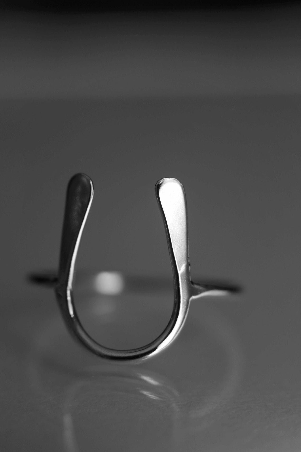 U Shape Ring Stacking Ring Small Ring Midi Ring Minimal | Etsy