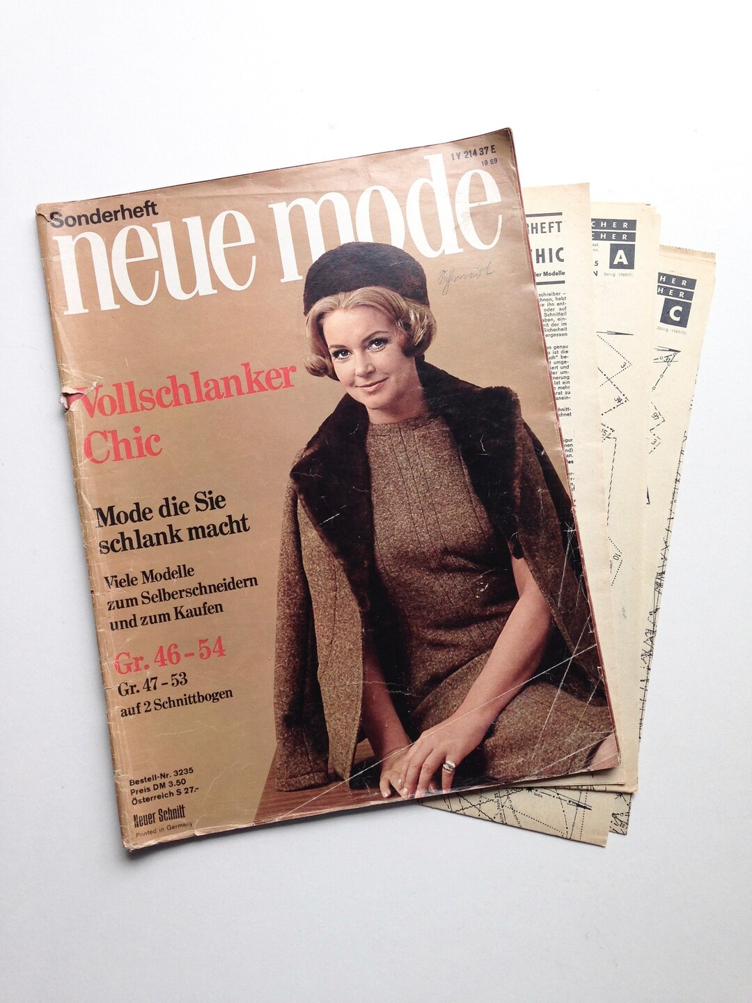 NEUE MODE Sonderheft Vollschlanker Chic Vintage Nähzeitschrift ...