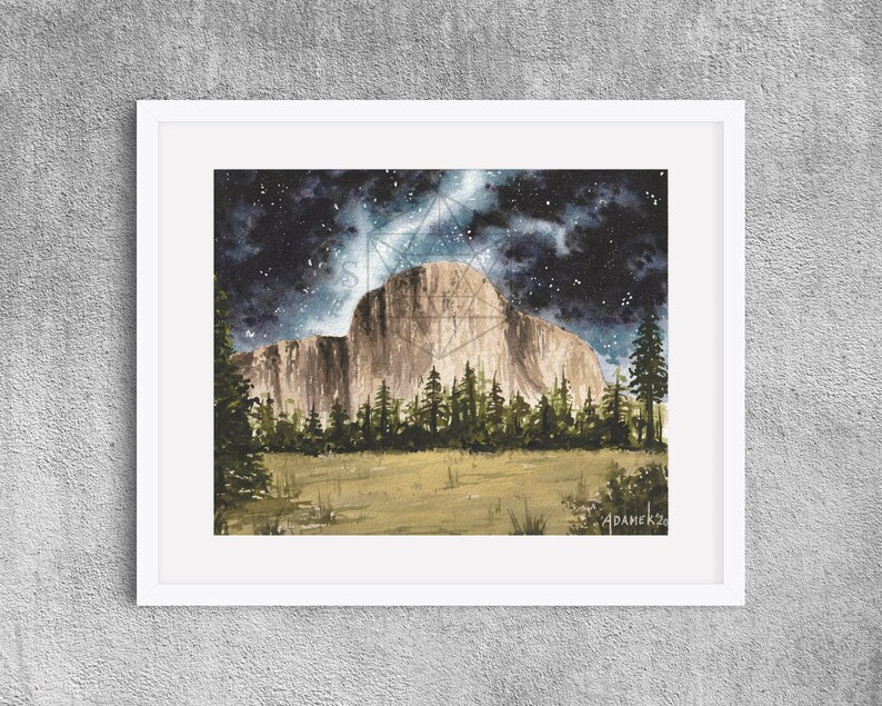 Yosemite Painting, El Capitan Art, Landscape Art, Nature Painting ...