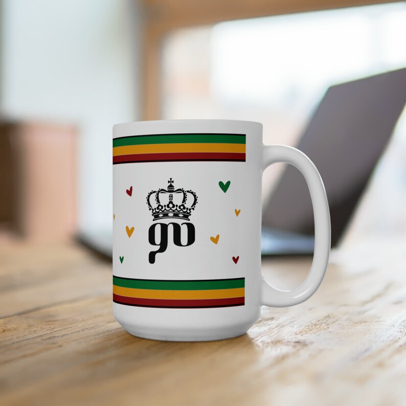 Atse Minilik Ethiopia Flag Coffee 11oz Mug, Cup Gift for Habesha Mom ...