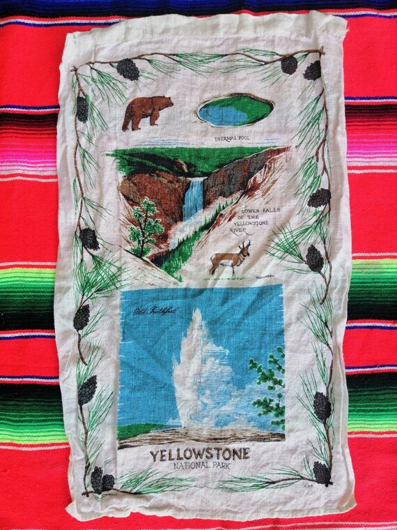 Yellowstone National Park Fabric Linen Calendars Tea Towel - Etsy