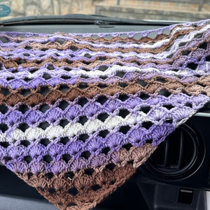 Open Shell Stitch Crochet Triangular Shawl - Etsy