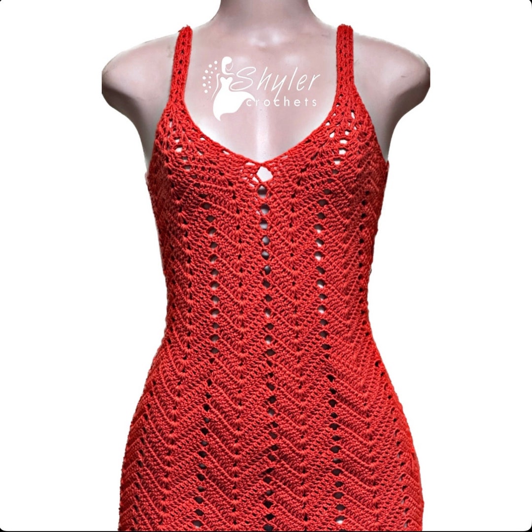 Viva Crochet Dress Full Coverage - Etsy