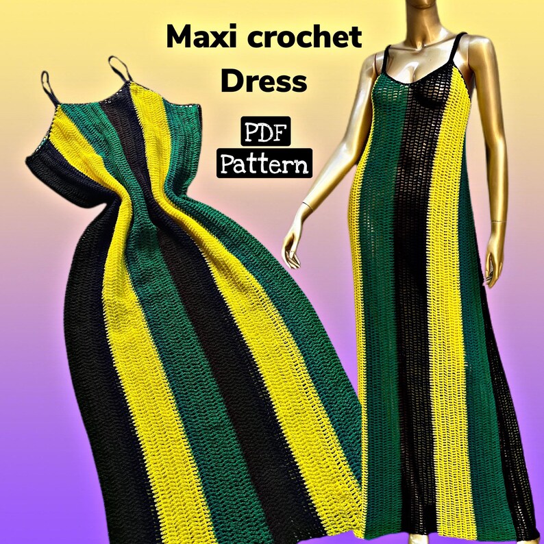 Maxi Crochet Dress Pattern - Etsy