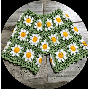 Crochet Flower Shorts / Crochet Floral Motif Shorts - Etsy