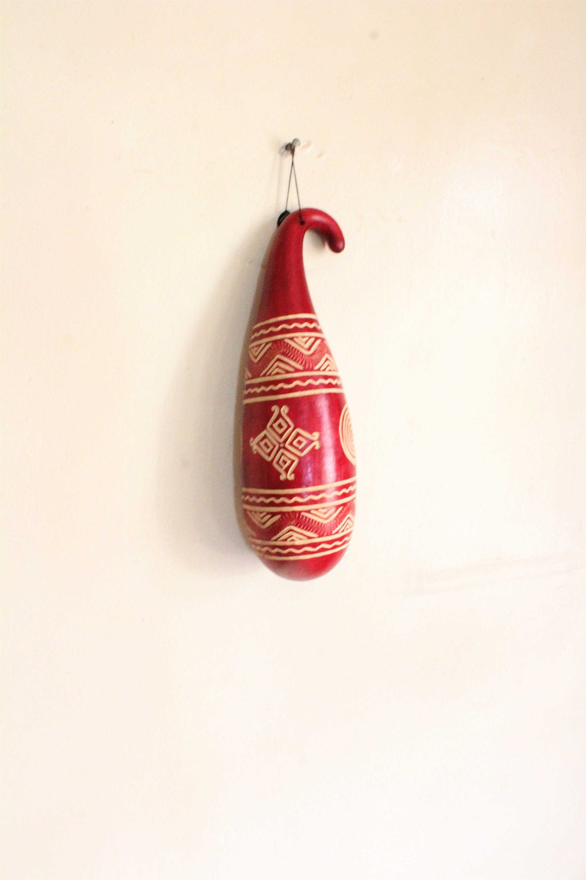 Handmade African Gourds-african Decor-handpainted Natural Gourds-wall ...