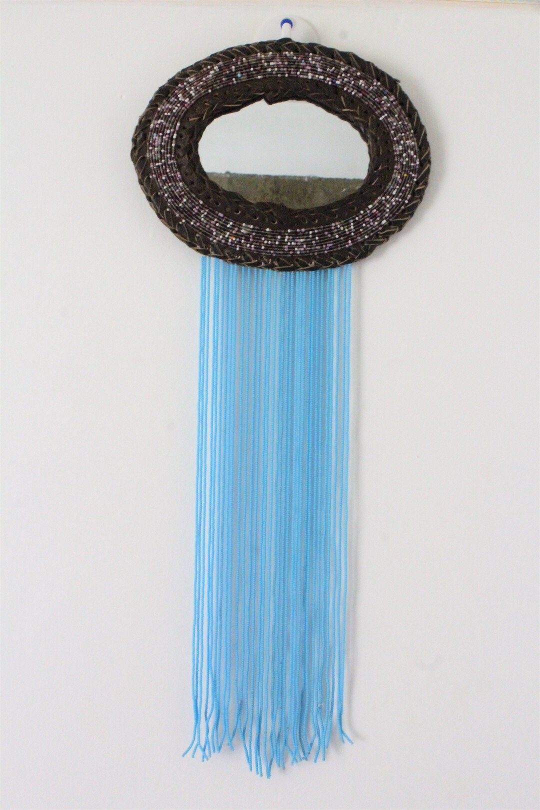Beaded Mirror Wall Hanging-african Beaded Decor-mirror Decor-africa ...