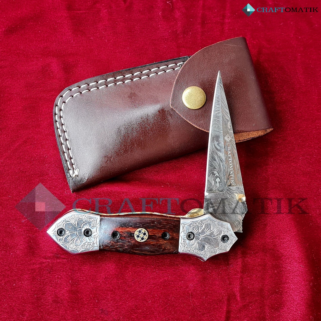 Pocket Knife | Jackknife | Damask Knife | Handmade Damascus Outdoor ...