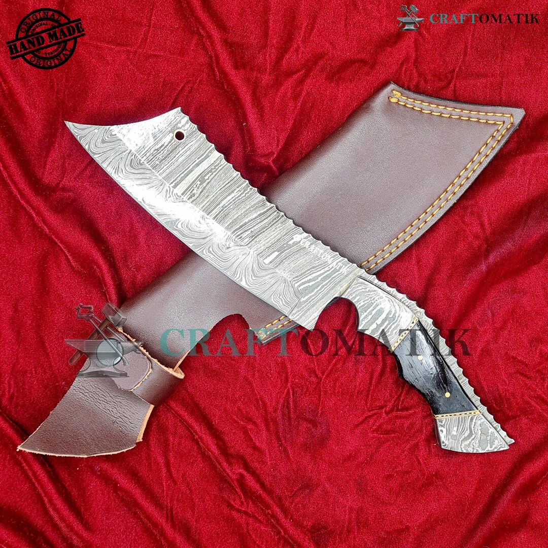 Damascus Steel Cleaver | Kitchen Chef Cleaver | Handmade Butcher Meat ...