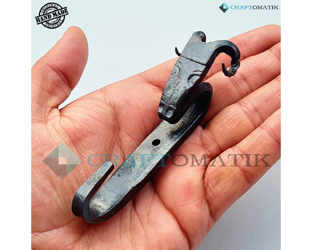 Ram Head Hook | Medieval Wall Hook | Hand-forged Wrought Iron Coat Rack ...