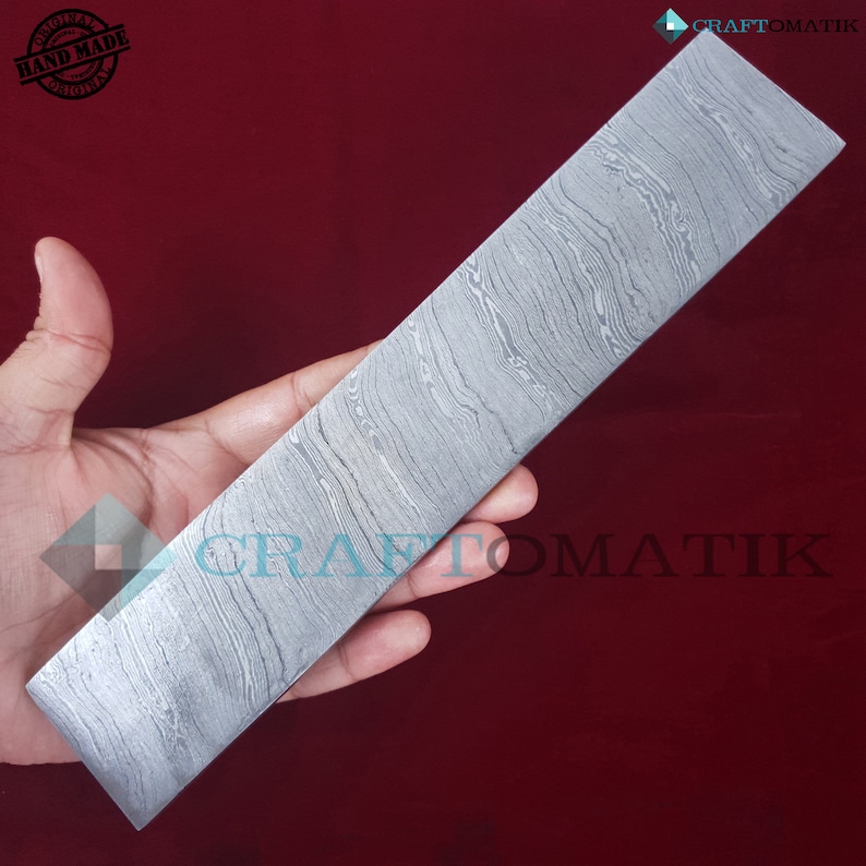 Damascus Plate | Blank Steel Crude Rod | Steel Cutter DIY Knife Making ...