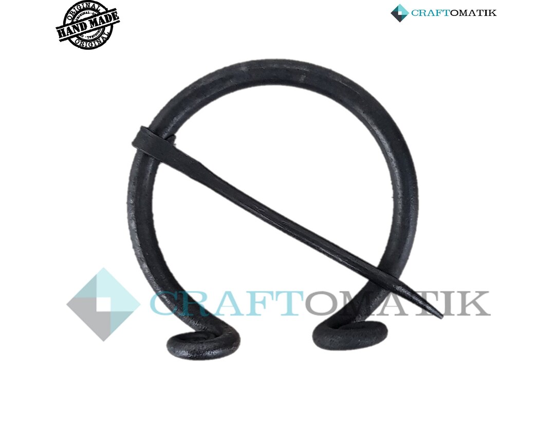 Fibula Garment Pin - Viking Clasp Fibula - Medieval LARP- Hand Forged ...