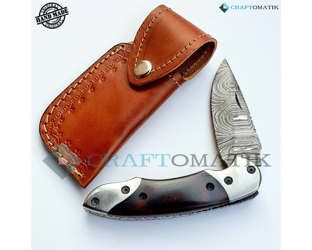 Pocket Knife | Jackknife | Damask Knife | Handmade Damascus Outdoor ...