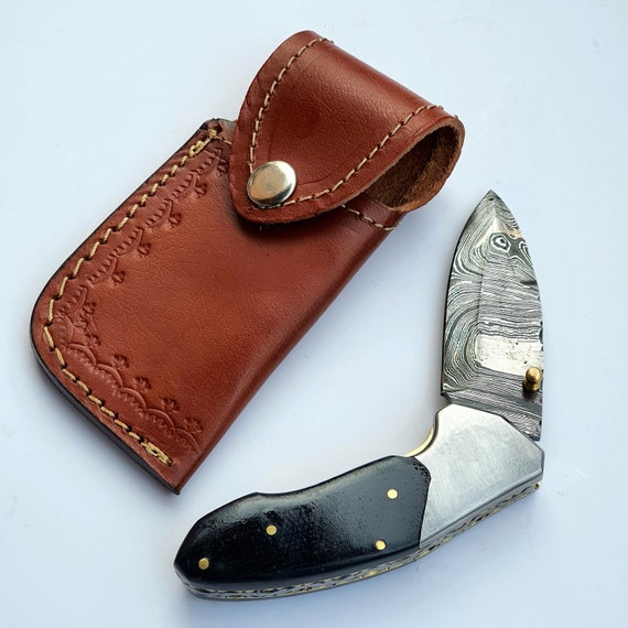Pocket knife Jackknife Damask knife Handmade Damascus | Etsy