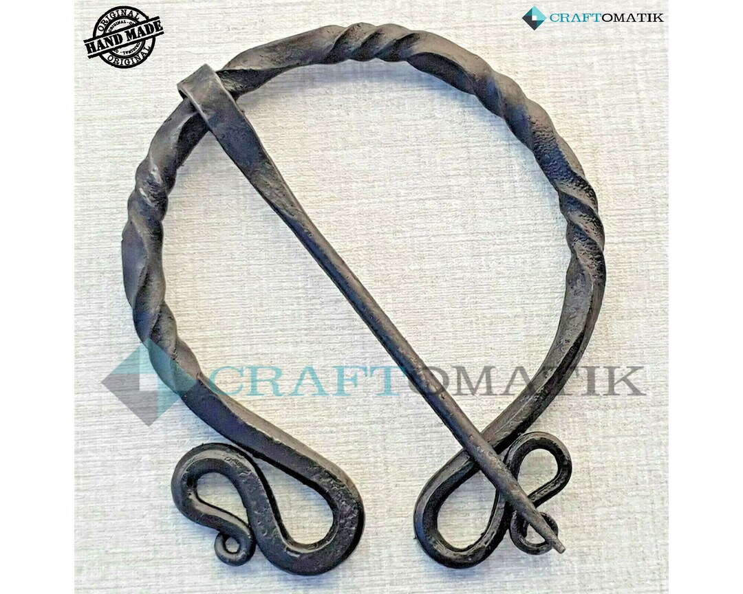 Fibula Robe Pin Viking Clasp Fibula Medieval LARP Hand Forged HFRC24 - Etsy