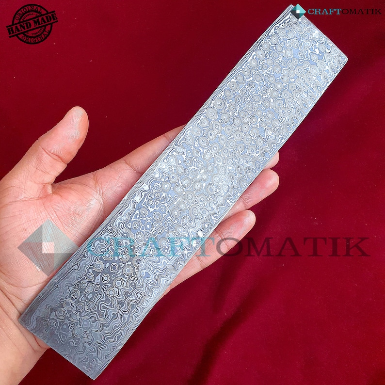 Damascus Plate | Blank Steel Crude Rod | Steel Cutter DIY Knife Making ...