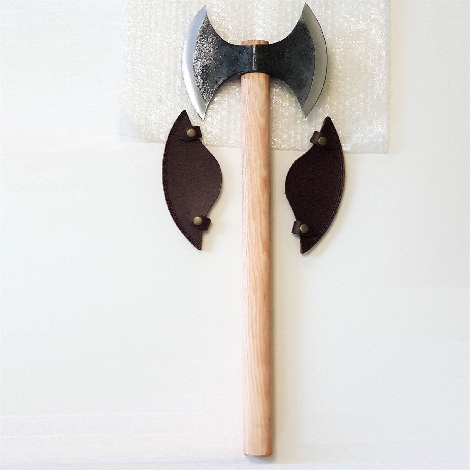 Double Blade Axe Beard Axe Viking Axe With Leather - Etsy