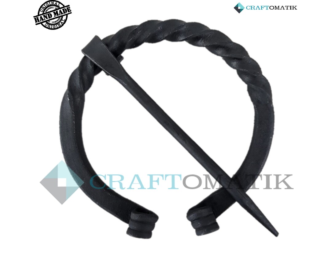 Fibula Garment Pin | Viking Clasp Fibula | Medieval LARP | Hand Forged ...