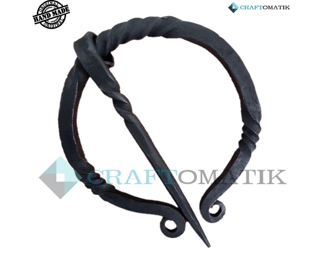 Fibula Garment Pin - Viking Clasp Fibula - Medieval LARP- Hand Forged ...