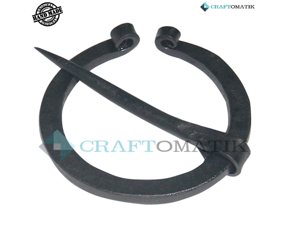 Fibula Garment Pin - Viking Clasp Fibula - Medieval LARP- Hand Forged ...