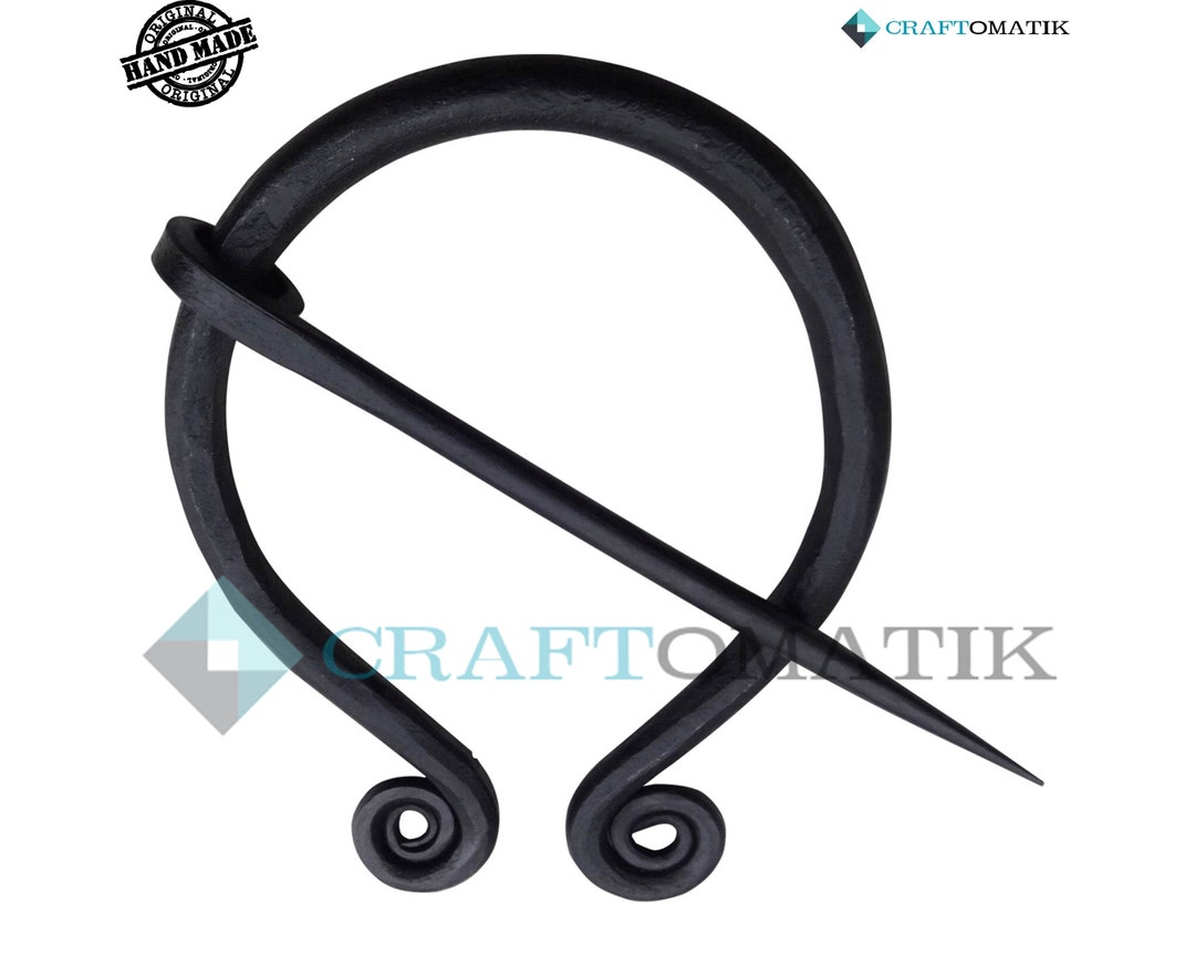 Fibula Garment Pin - Viking Clasp Fibula - Medieval LARP- Hand Forged ...