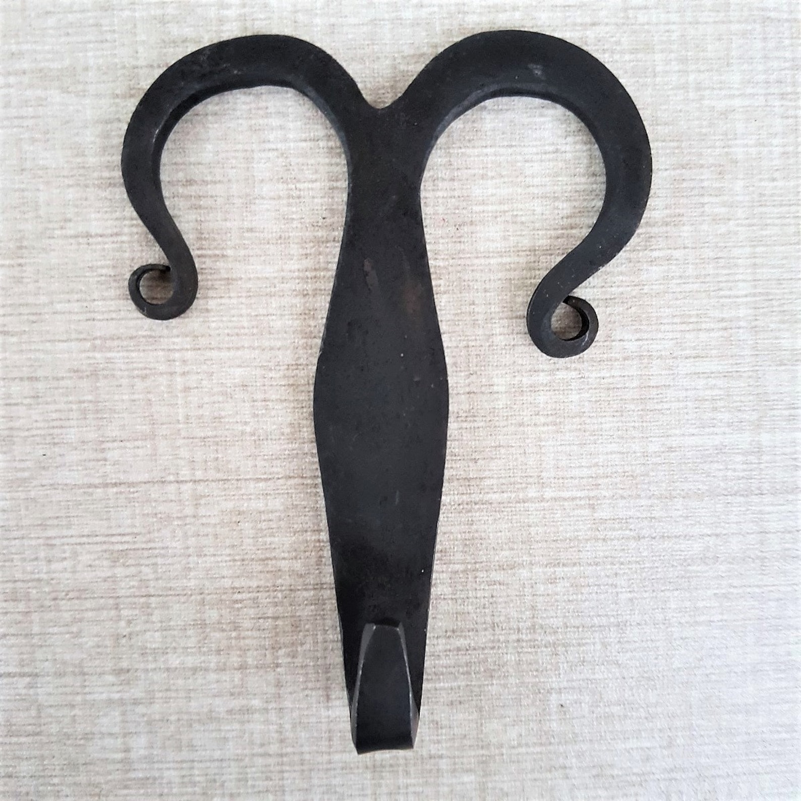 Hook Medieval wall hook Hand-forged wrought iron coat rack | Etsy