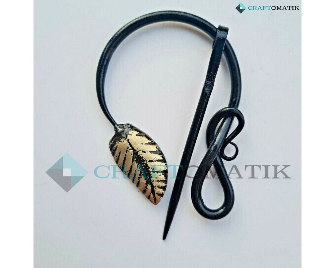 Fibula Garment Pin - Viking Clasp Fibula - Medieval LARP- Hand Forged ...