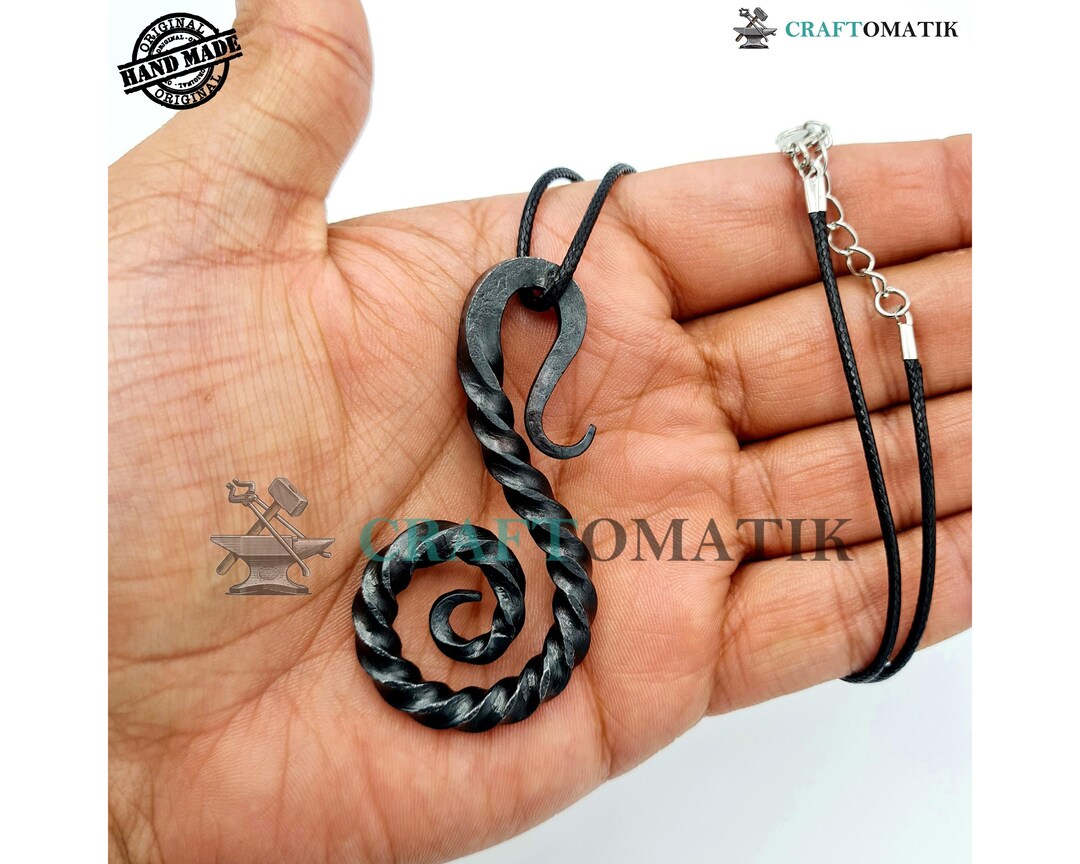 Medieval Amulet | Handmade Viking Pendant | Wrought Iron Celtic Locket ...