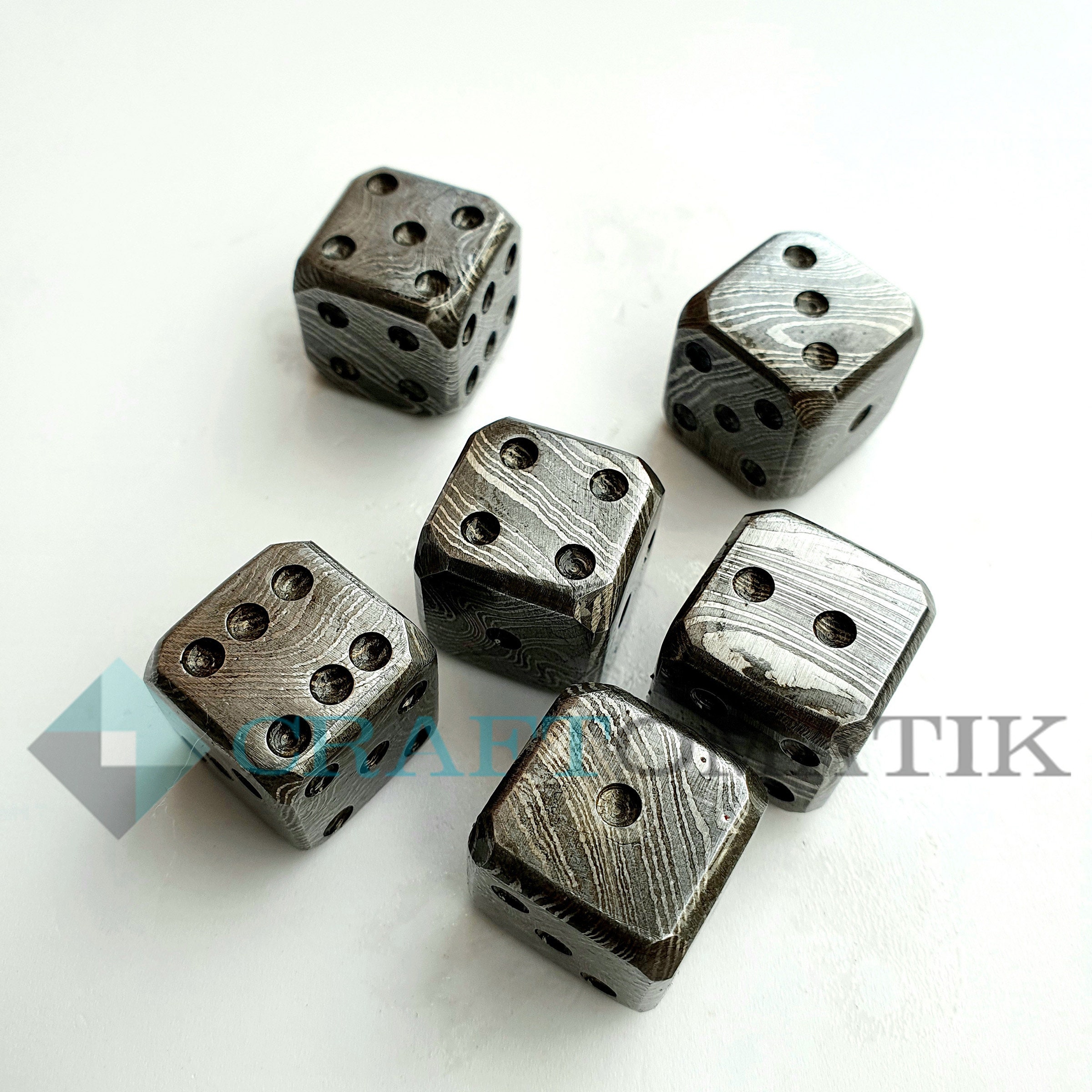 Damascus Cube D6 | 18mm | High Quality Damascus Steel Casino Dice | DD01 - Etsy