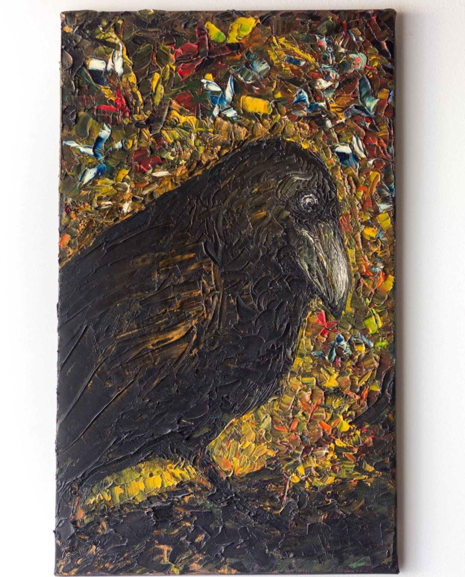 Raven Corvo Fantasy Art Opera Originale Dipinto Fantasy Oil on Canvas ...