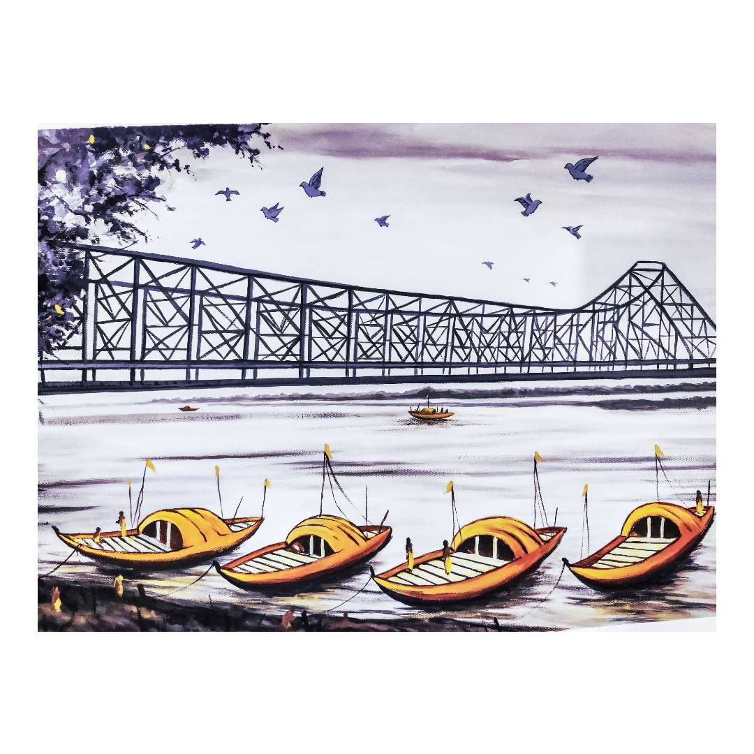 Howrah Bridge Kolkata Sketch