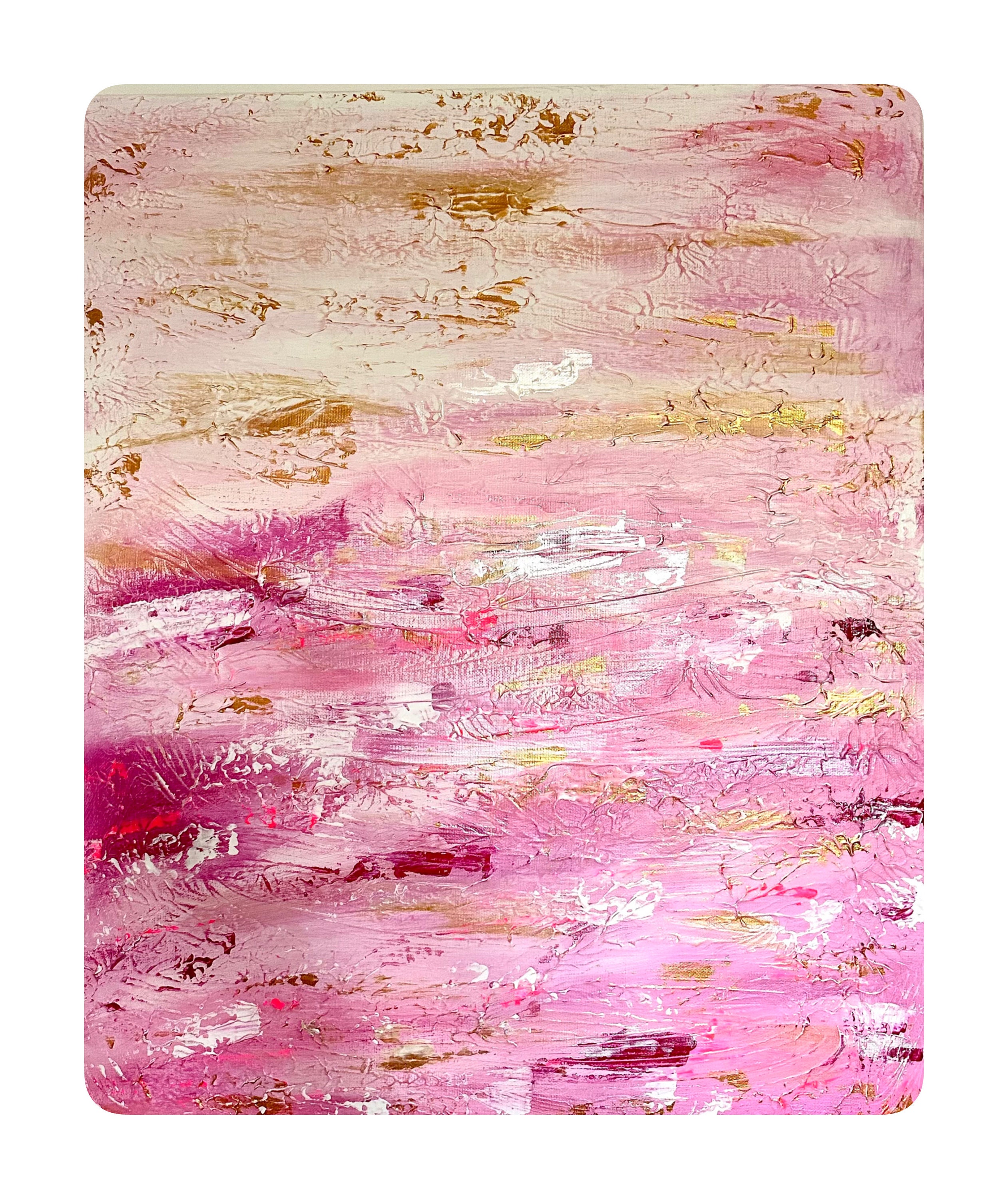 Pink Sky Abstract Wall Decor, Wall Art, Pink Abstract Painting ...