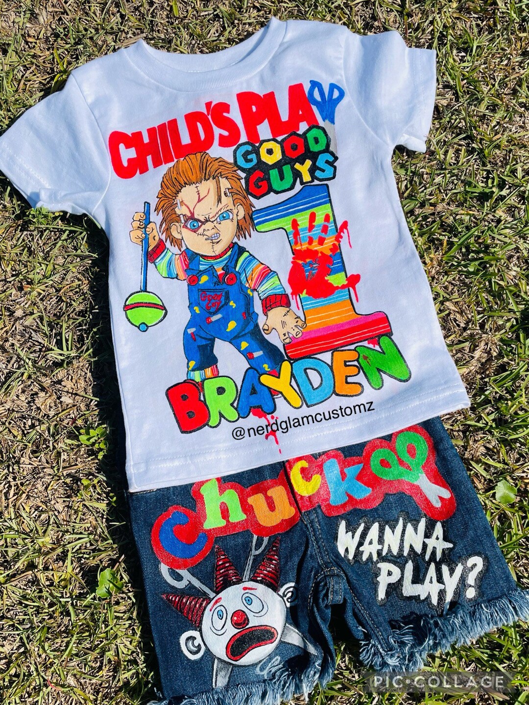 Horror Themed Child’s Play Chucky Inspired Birthday Outfit, Chucky ...