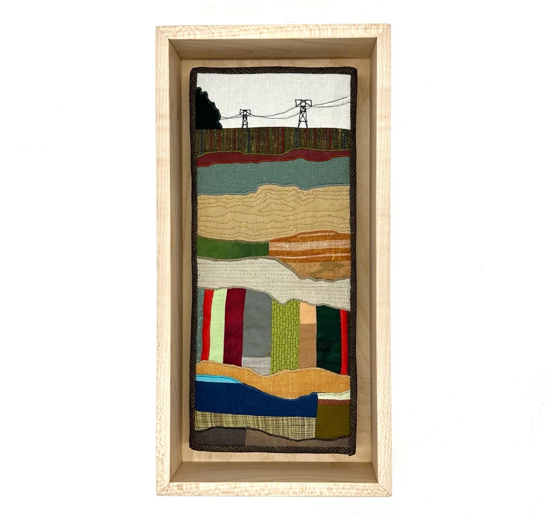 Geology Series (overlap With Power Lines)) 6”x12” Framed Quilt - Etsy