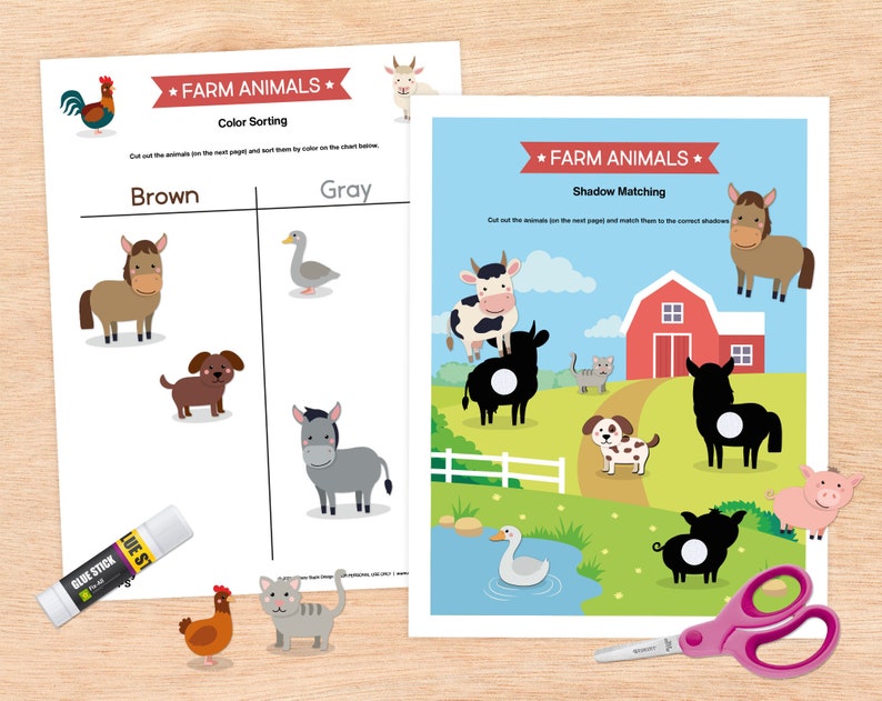 Farm Animals Themed Printable Busy Binder for Toddlers & | Etsy UK