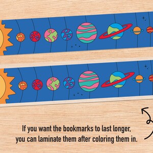 Color Your Own Bookmarks, Printable DIY Bookmarks, Space Themed Reading ...