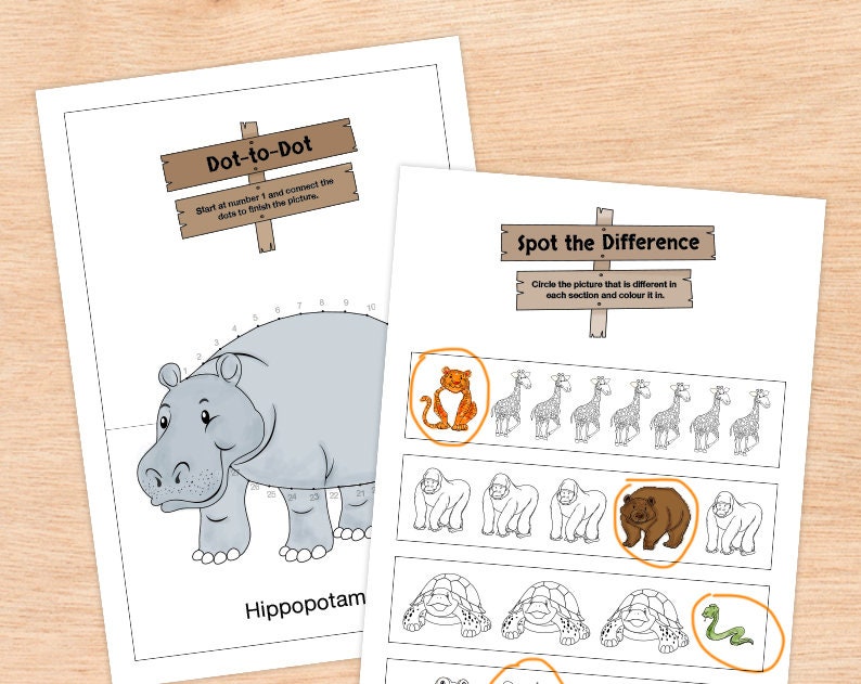 Zoo Animals Printable Preschool Learning Packet 25 Pages, Toddler ...