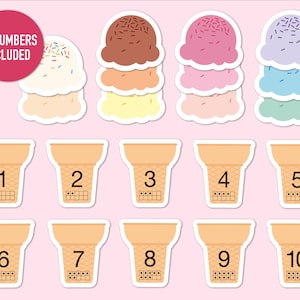 Ice Cream Counting Activity: Preschool Number Learning (digital ...