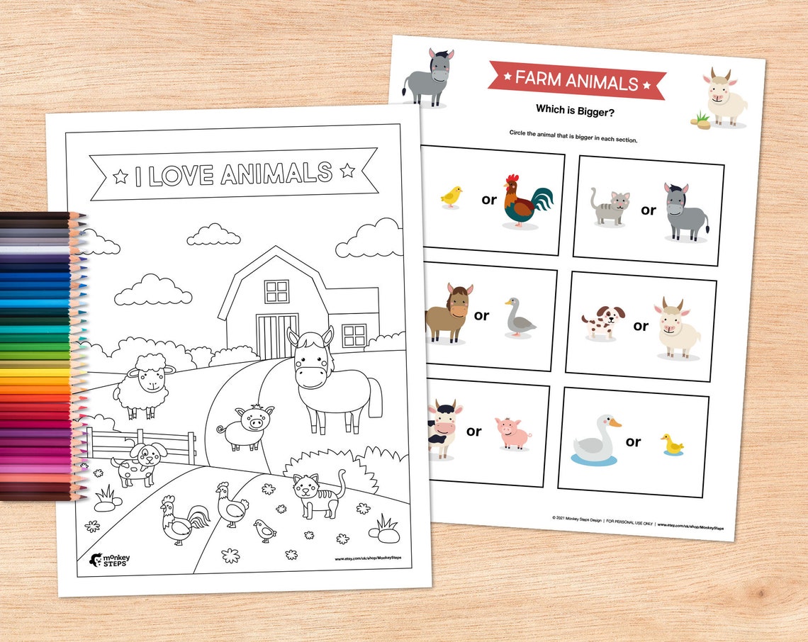 Farm Animals Themed Printable Busy Binder for Toddlers & | Etsy UK