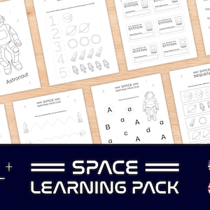 Space Preschool Worksheets and Activities, Early Learning Binder Packet ...