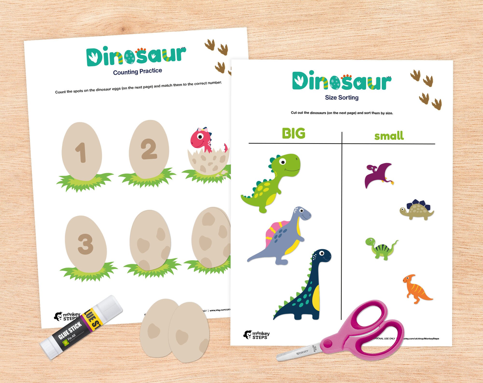 Dinosaur Themed Printable Learning Packet 20 Preschool | Etsy Singapore