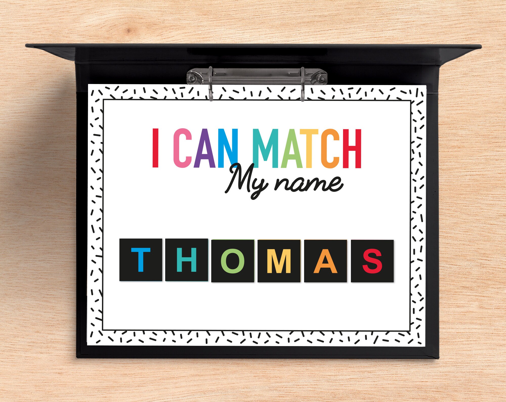 Editable Name Matching Activity 6 Letter Name, I Can Spell My Name ...