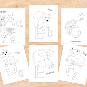 26 Animal ABC Coloring Sheets, A-Z Printable Pages for Toddlers ...
