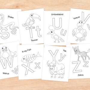 26 Animal ABC Coloring Sheets, A-Z Printable Pages for Toddlers ...