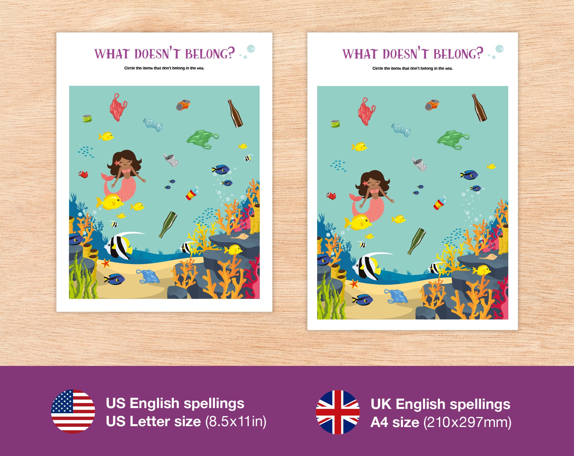 Mermaid Preschool Homeschool Folder for Girls Busy Binder - Etsy UK