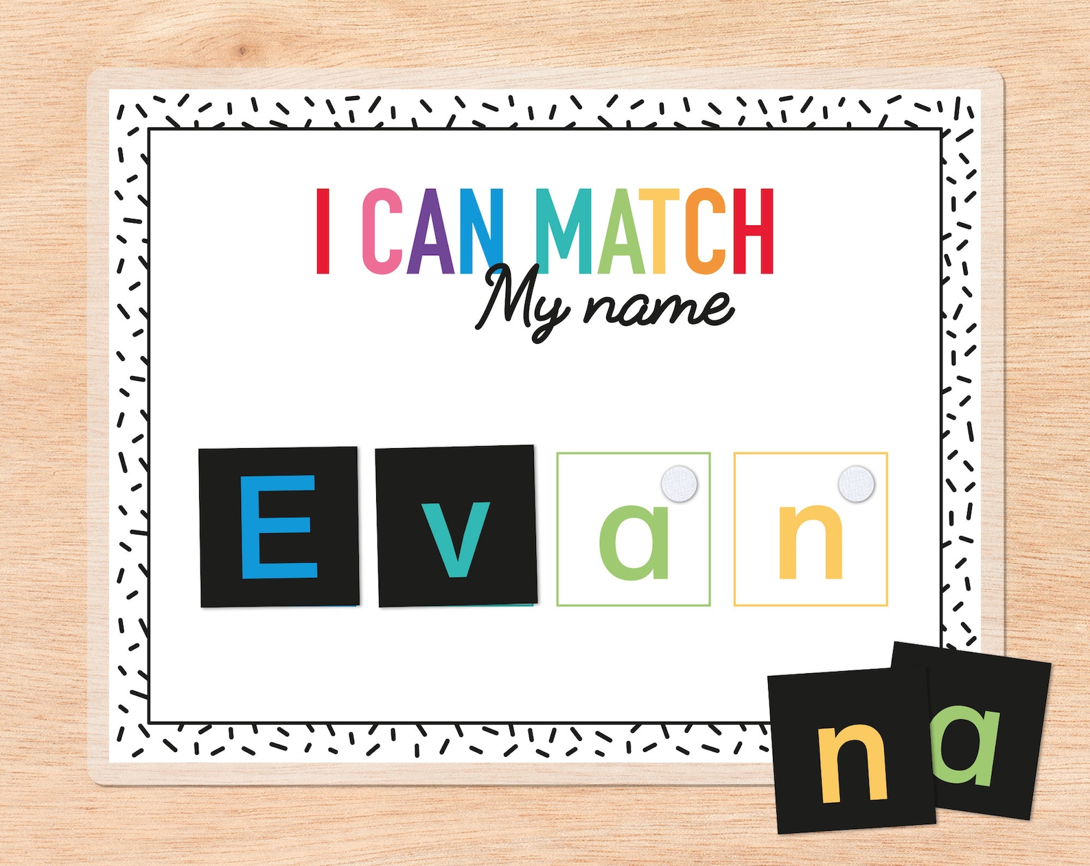 Custom Name Matching and Tracing Worksheet Printable | Etsy