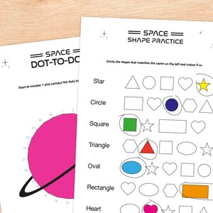 Space Preschool Worksheets and Activities, Early Learning Binder Packet ...