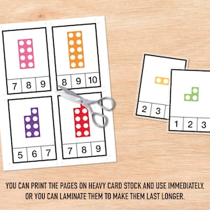 Printable Numicon Peg It Cards & Basic Flashcards (numbers 1-10 ...