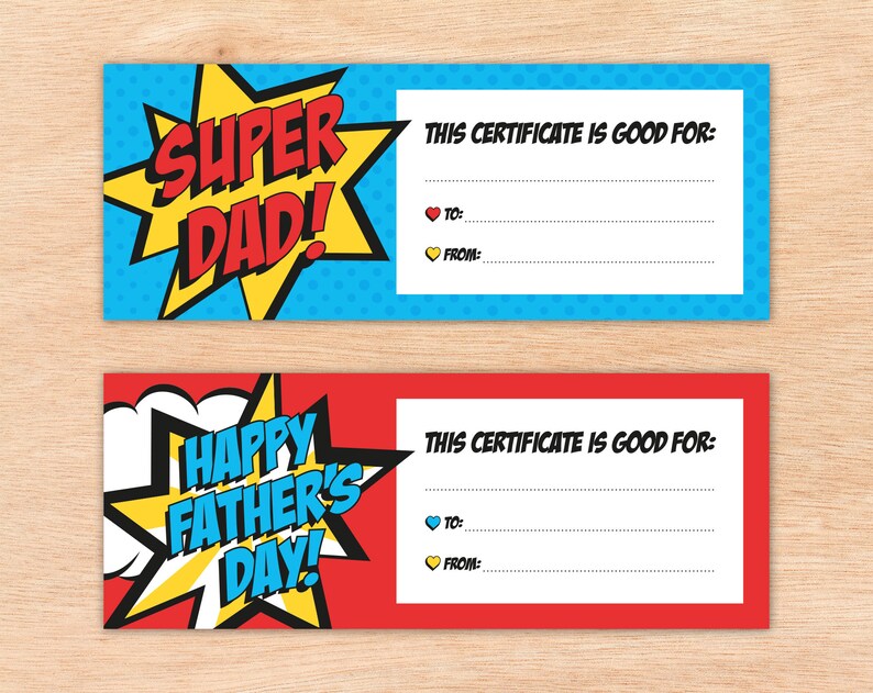 Fathers Day Party Bundle Printable, Gift Certificate, All About Super ...